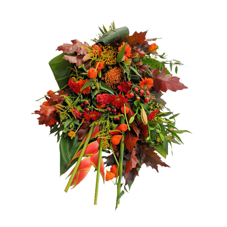 rouwboeket met lint | TOP rouwstuk | witte rouwboeketten, uitvaart ...