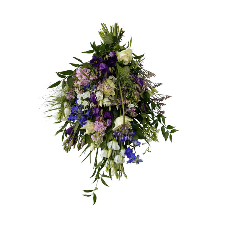 rouwboeket met lint | TOP rouwstuk | witte rouwboeketten, uitvaart ...