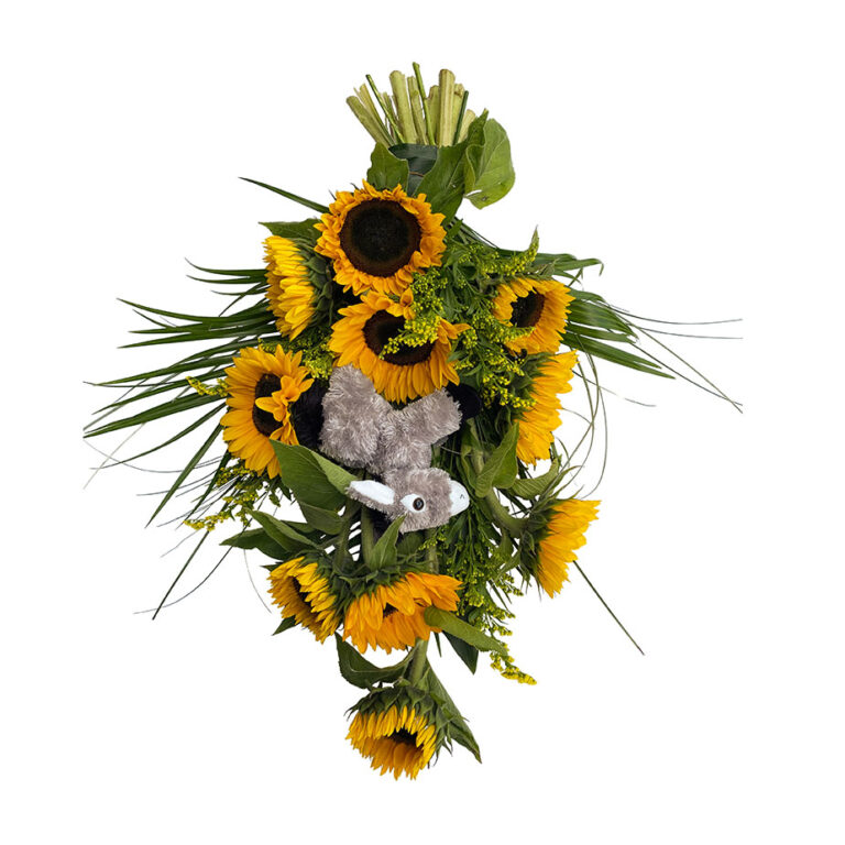 rouwboeket met lint | TOP rouwstuk | witte rouwboeketten, uitvaart ...