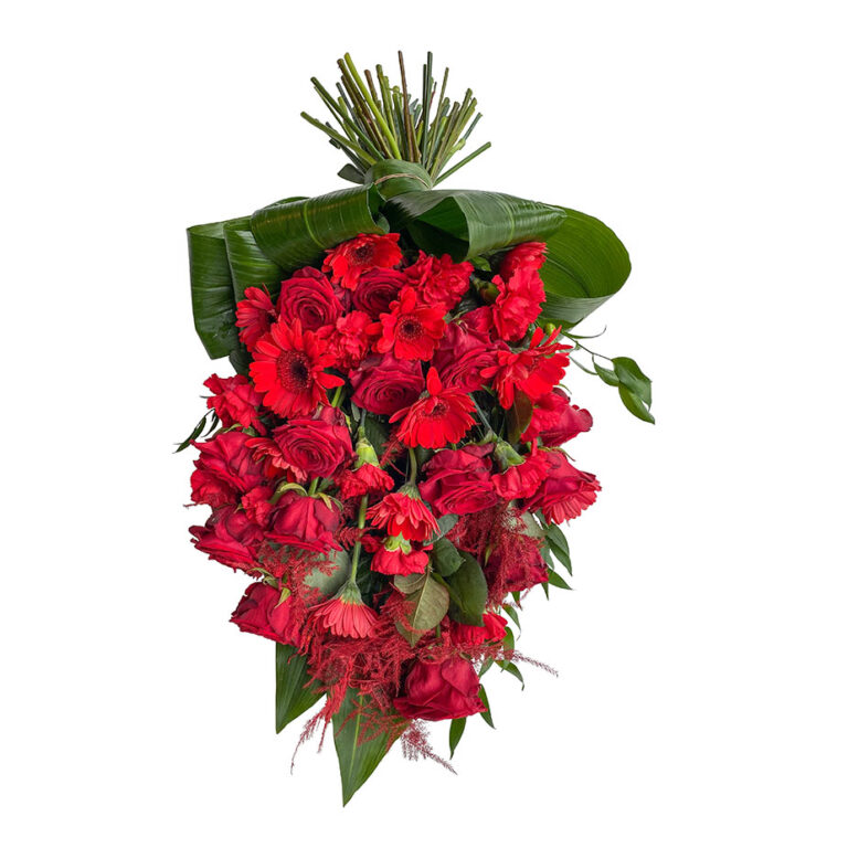 rouwboeket met lint | TOP rouwstuk | witte rouwboeketten, uitvaart ...